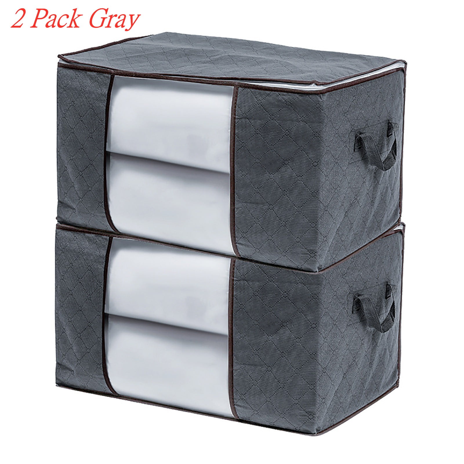 Closet Organizers and Storage 2 Pack 80 L Storage Bags Large Blanket ...