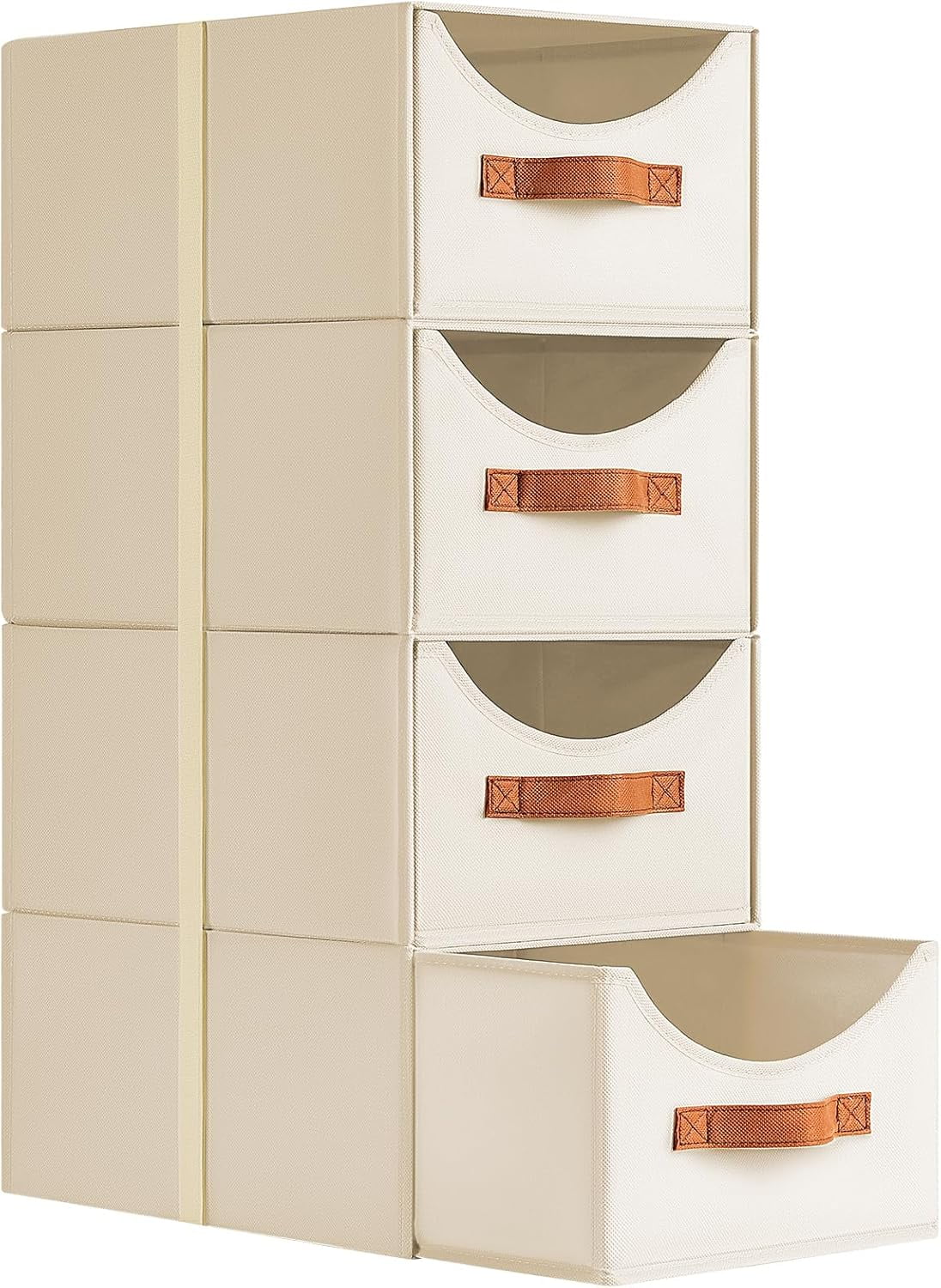 Closet Organizers and Storage - 4 Pack Fabric Storage Bins with Drawers ...