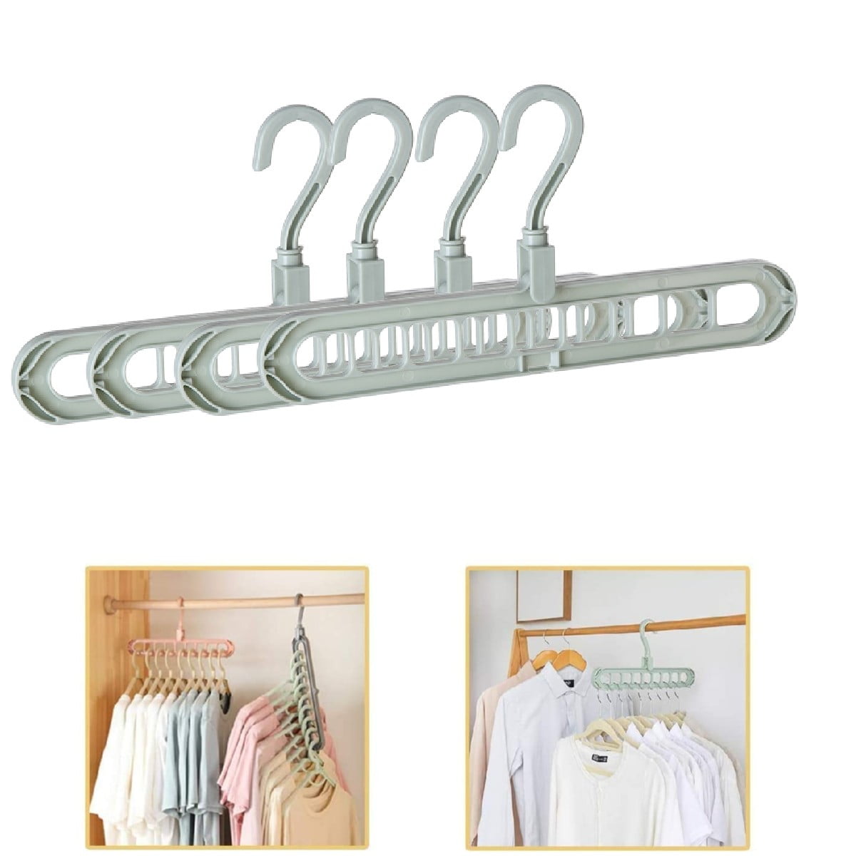 Closet Organizers and Storage, 4 Pack Sturdy Closet Organizer Hanger ...