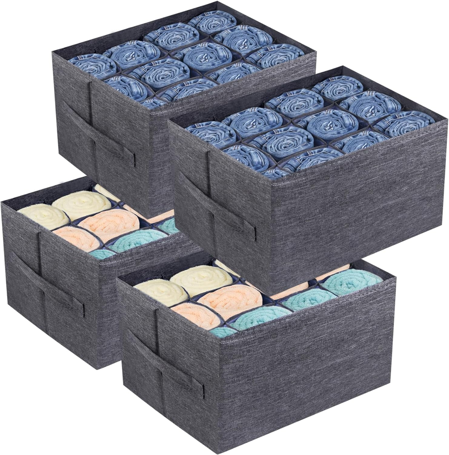Closet Organizers and Storage Bins for Clothes - 12 Cell Drawers ...