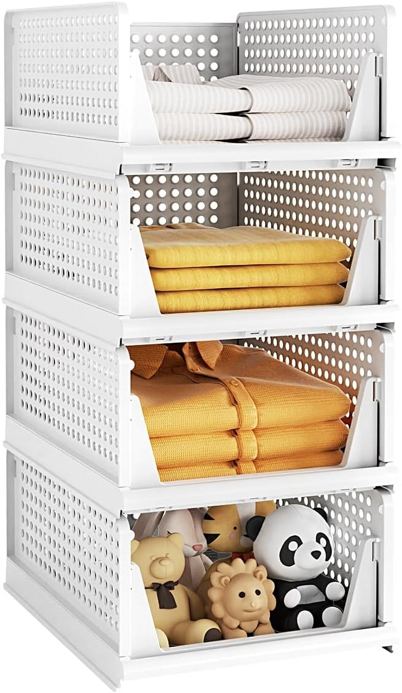 Closet Organizers and Storage Drawers, Stackable Plastic Clothes ...