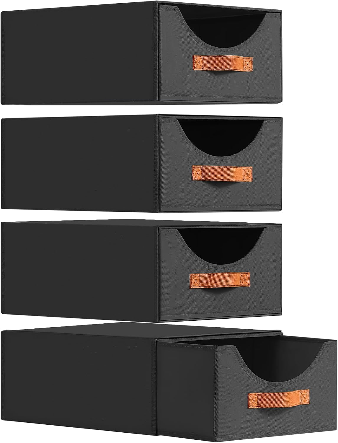 Closet Organizers and Storage - Large Storage Bins with Drawer, Fabric ...