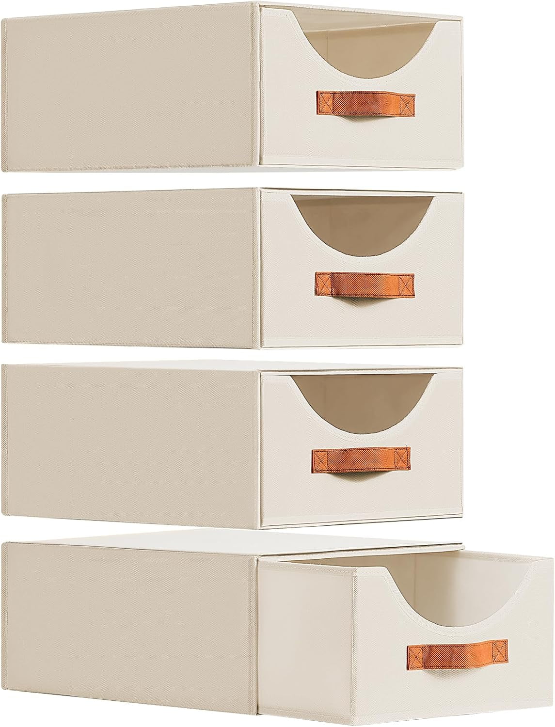 Closet Organizers and Storage - Large Storage Bins with Drawer, Fabric ...