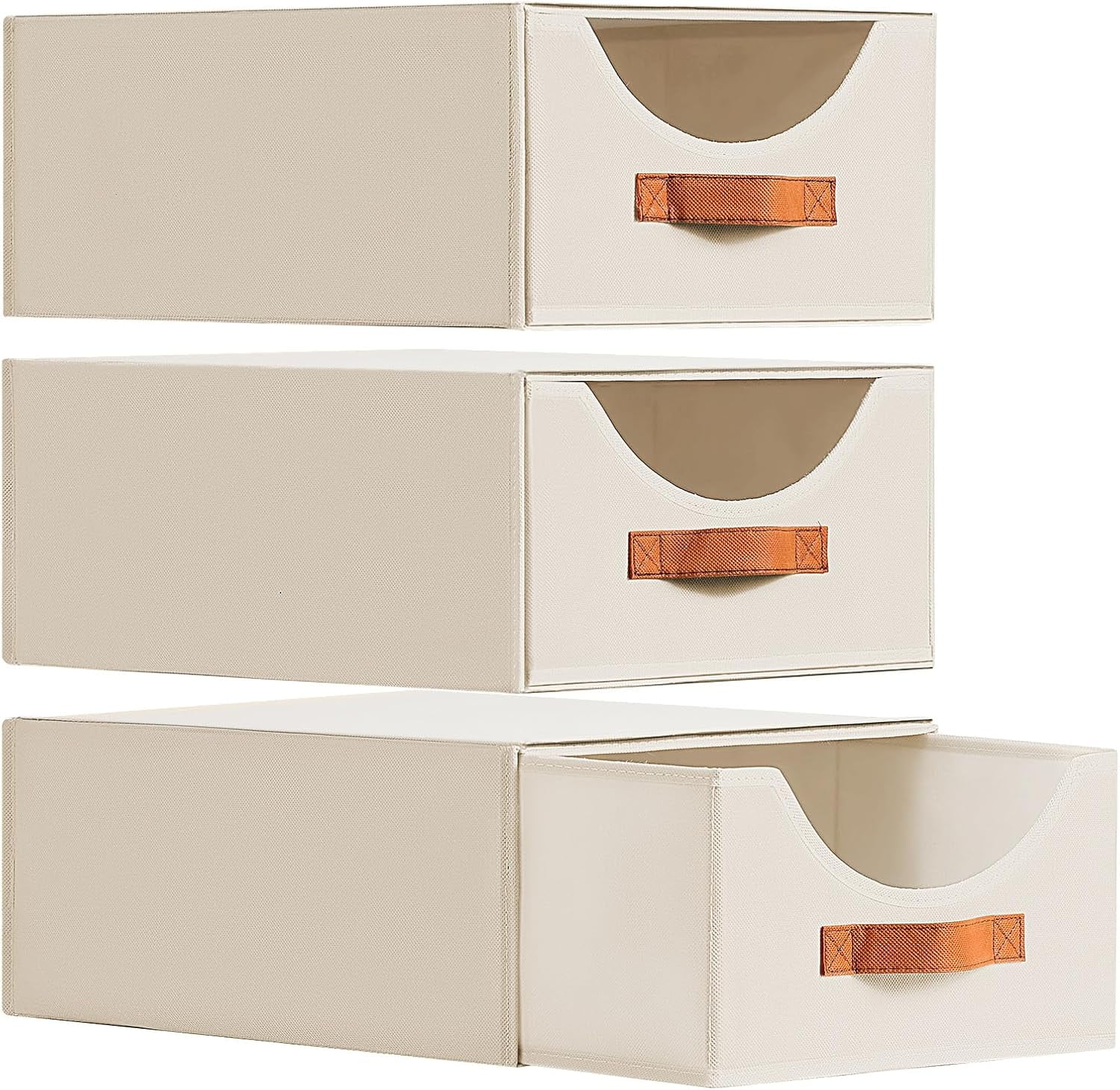 Closet Organizers and Storage - Large Storage Bins with Drawer, Fabric ...
