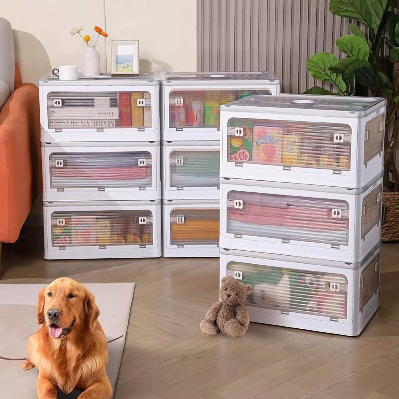 Closet Organizers and Storage - Stackable Storage Bins with Lids and ...