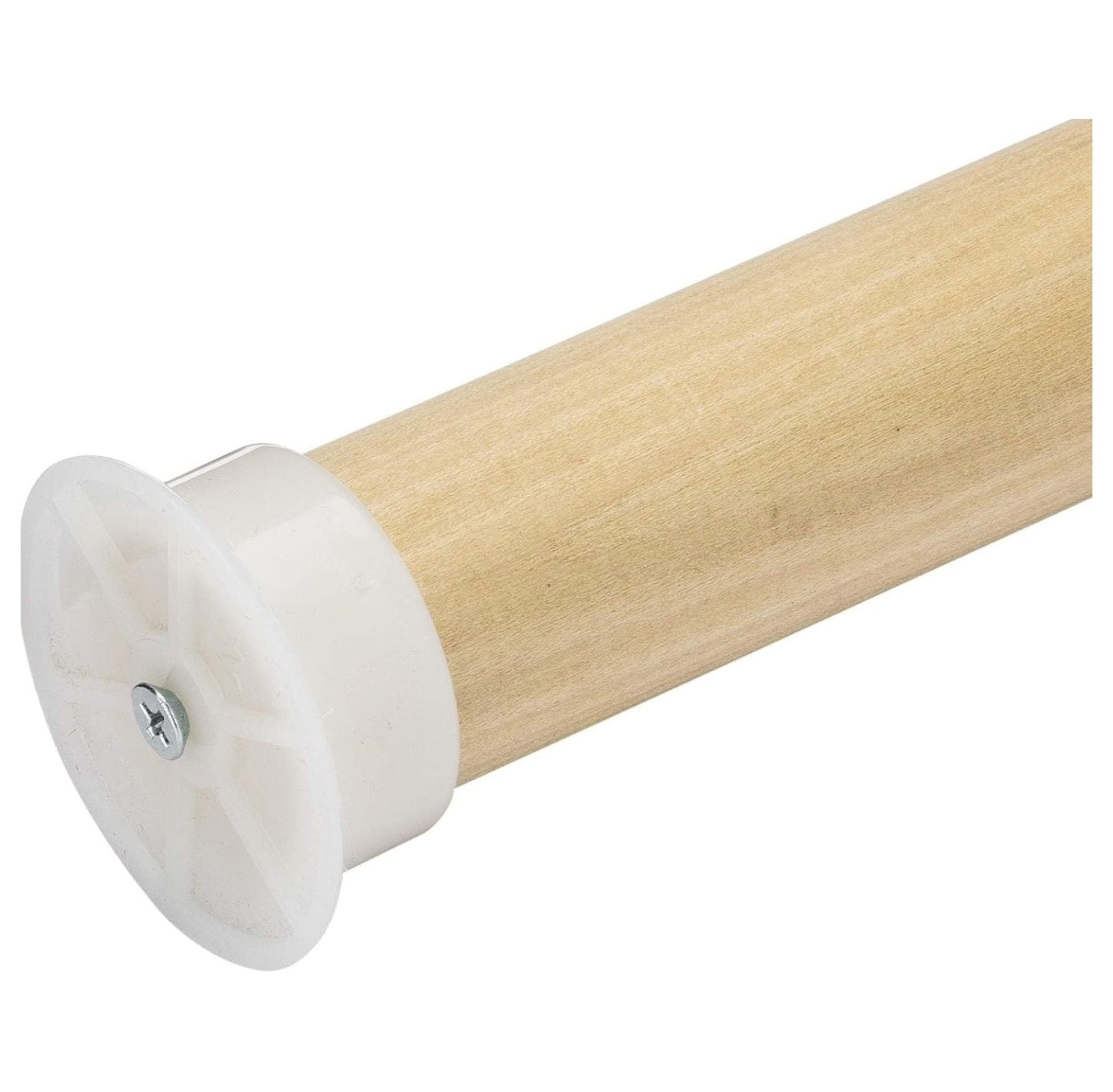 Closet Pole with Wood Construction and Plastic Brackets, 1 3/8" Thick ...