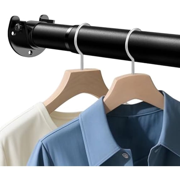Closet Rod 17-54 IN, Heavy Duty Closet Rods for Hanging Clothes ...
