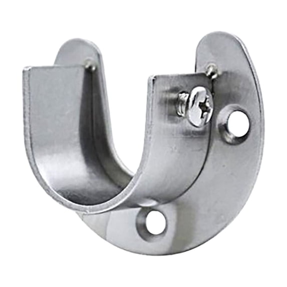 Closet Rod End Support Bracket U-Shaped Flange Holder - Steel Wardrobe ...