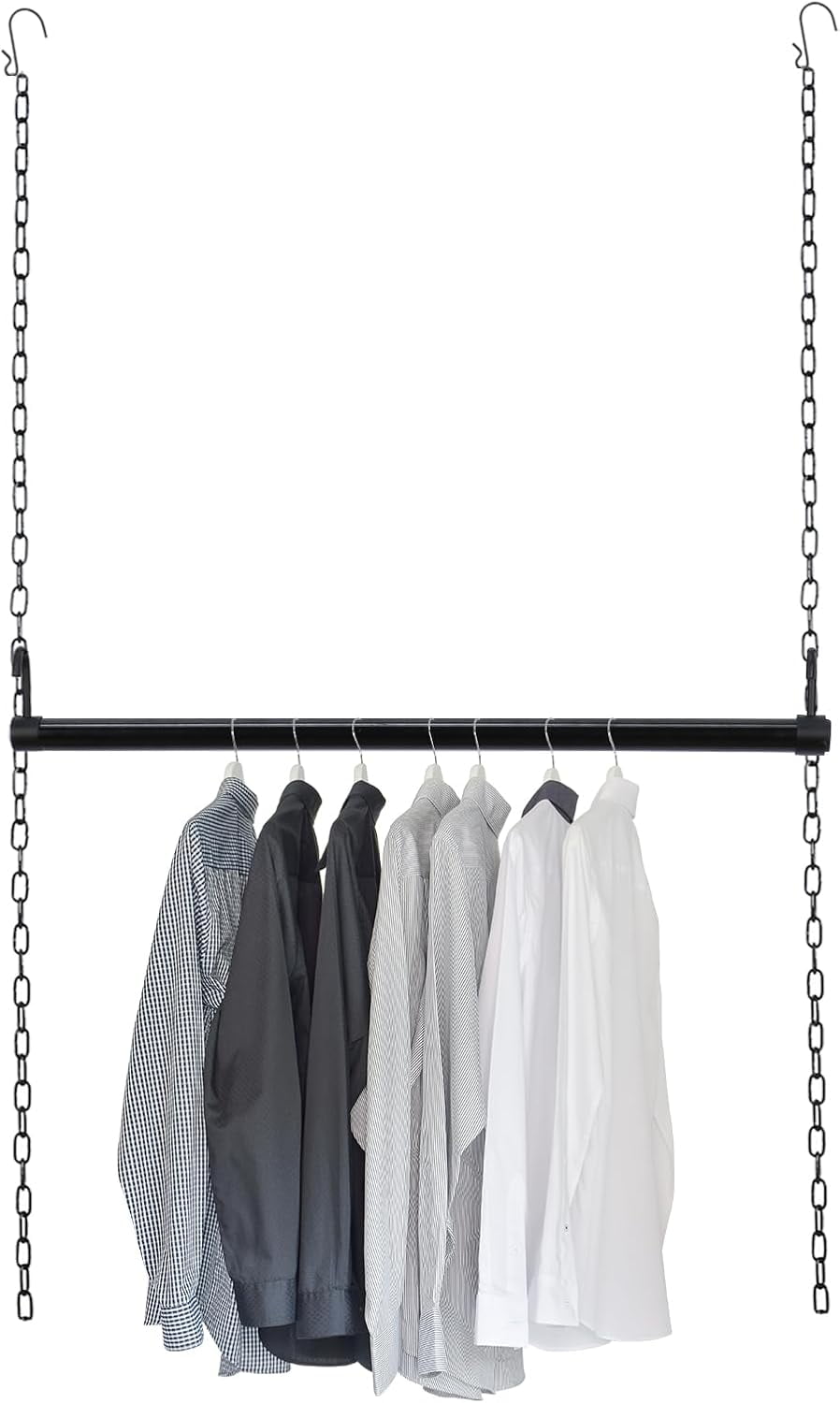 Closet Rod for Hanging Clothes, 18 to 27 Inches Adjustable Closet ...
