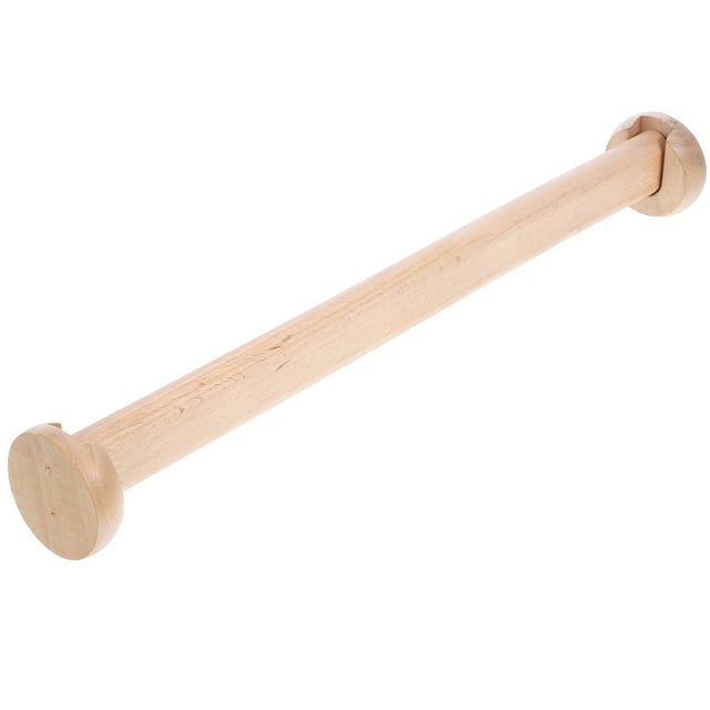 Closet Rod for Hanging Clothes 40-50CM Wooden Rod with 2 Ends for ...