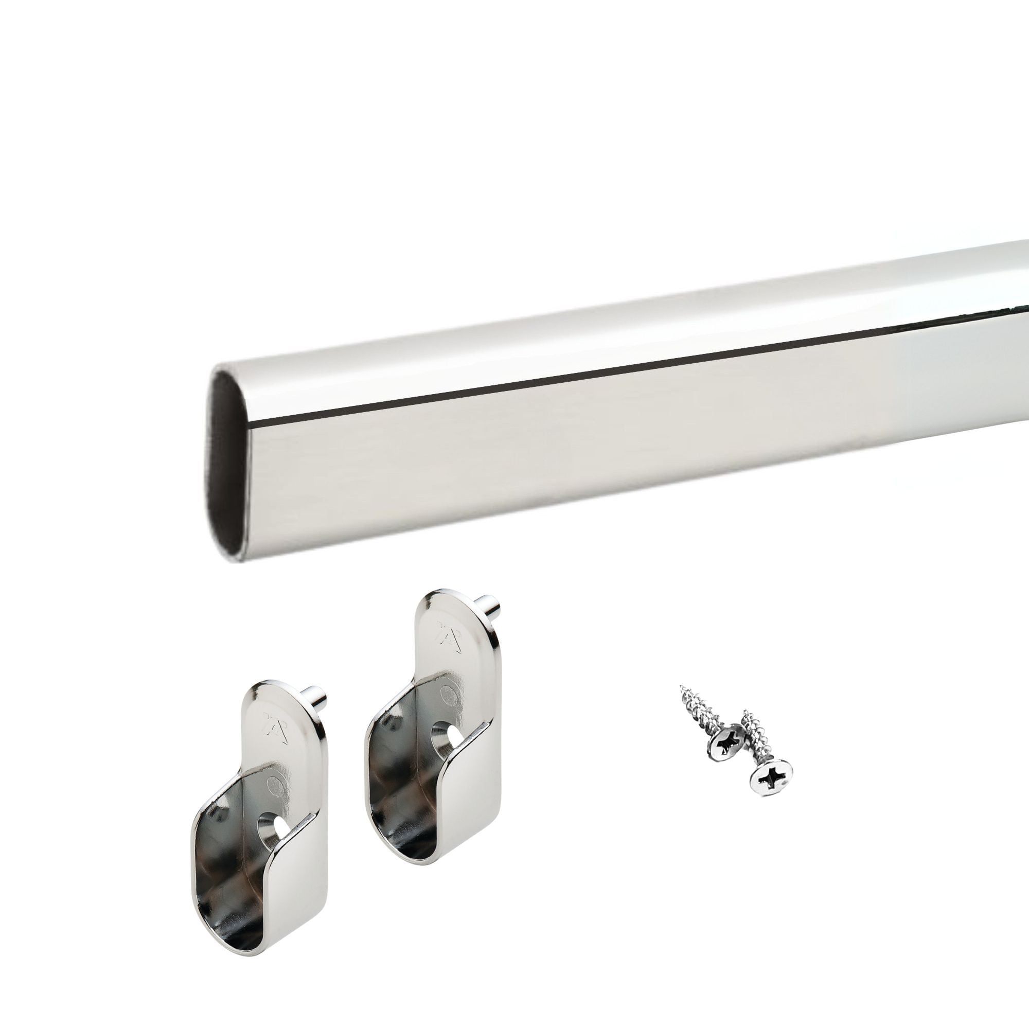 Phillco, Closet Rod Steel Chrome Oval 30 inches, Pin Mount - Walmart.com