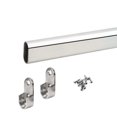 Phillco Closet Rod Steel Chrome Oval 30 inches Screw Mount - Walmart.com