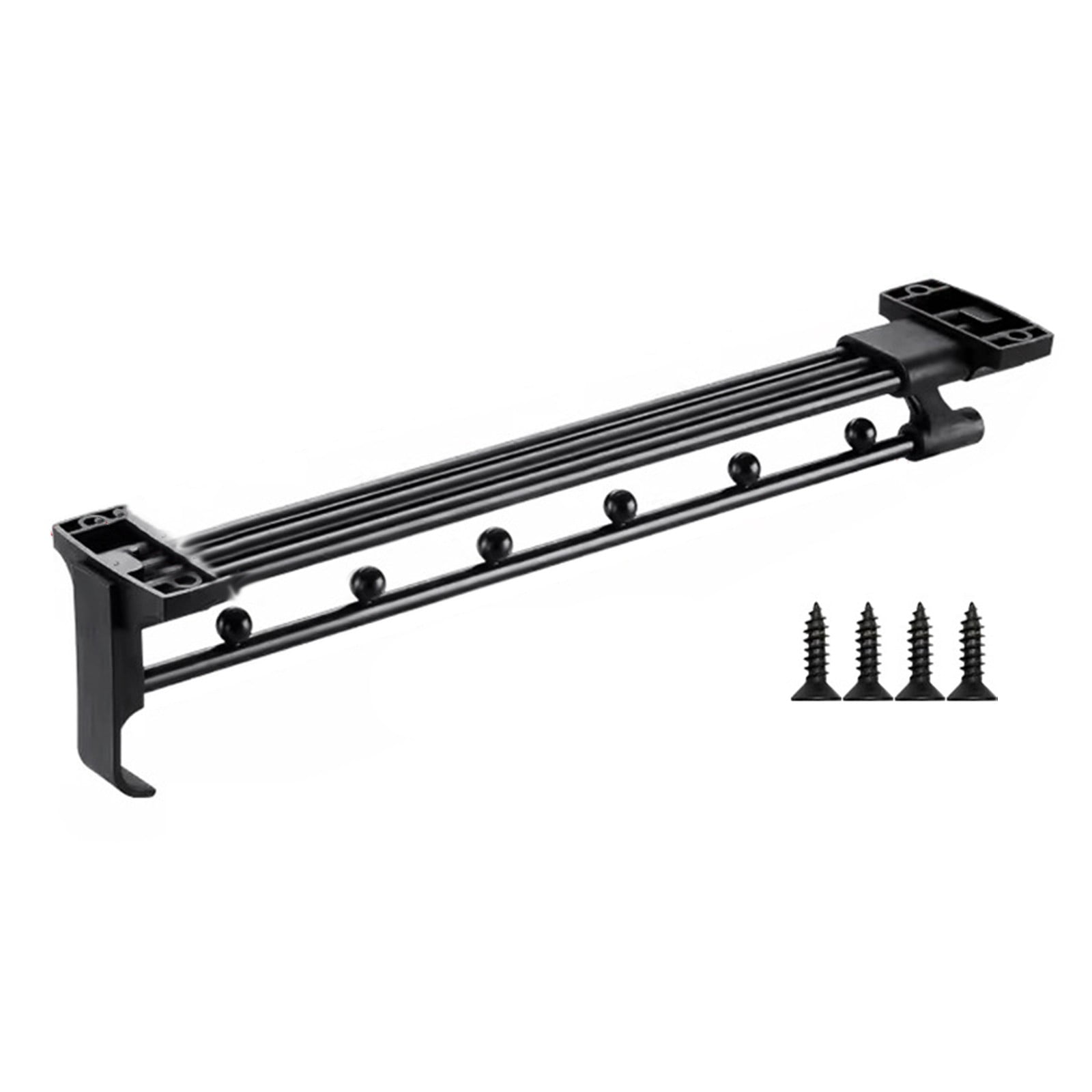 Closet Rod Wardrobe Hanging Rod Loading Adjustable Clothes Rails Space ...