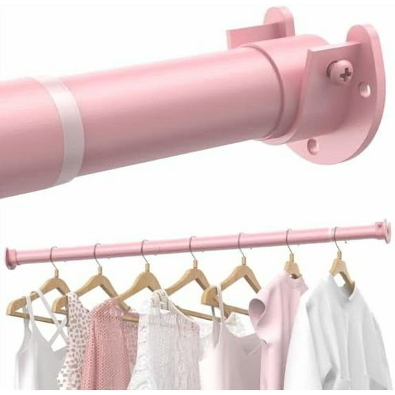 Closet Rods for Hanging Clothes, 17 to 69 Inches Stepless Adjustable ...