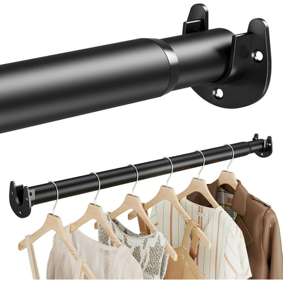 Closet Rods for Hanging Clothes, 17-84 Inches Stepless Adjustable ...