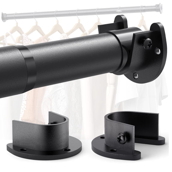 Supforce Closet Rods for Hanging Clothes,17-68in Stepless Adjustable ...