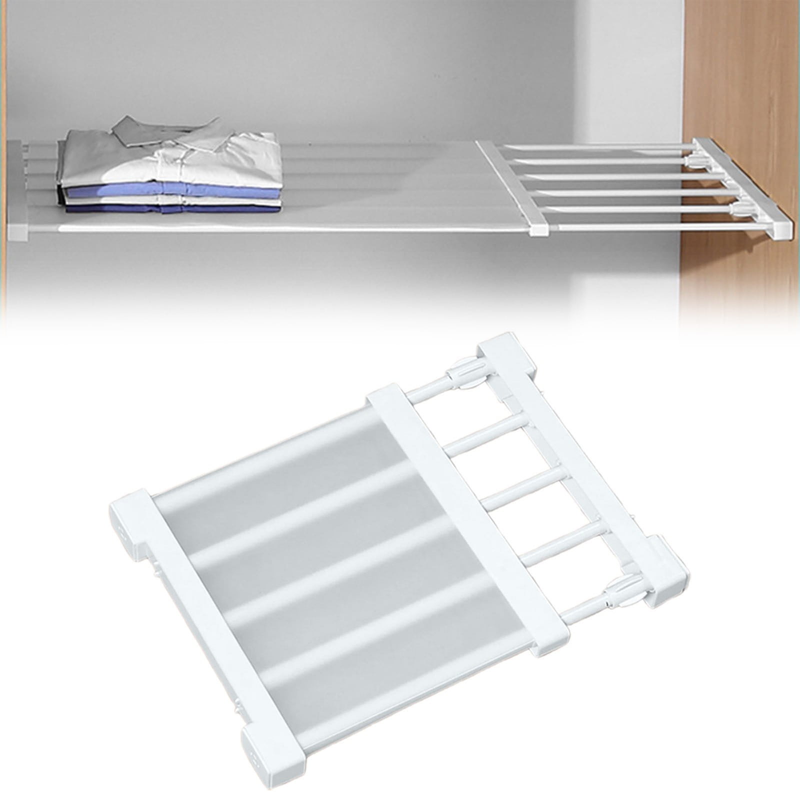 Closet Shelf Dividers, Expandable Wardrobe Organizer System Tension Rod ...