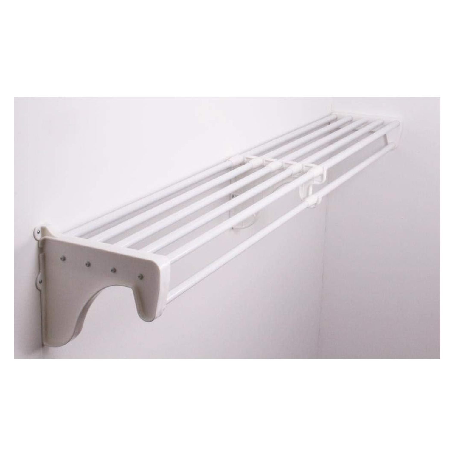 - Closet Shelf with Hanging Rod - 30” to 50" Expandable, White, Closet ...