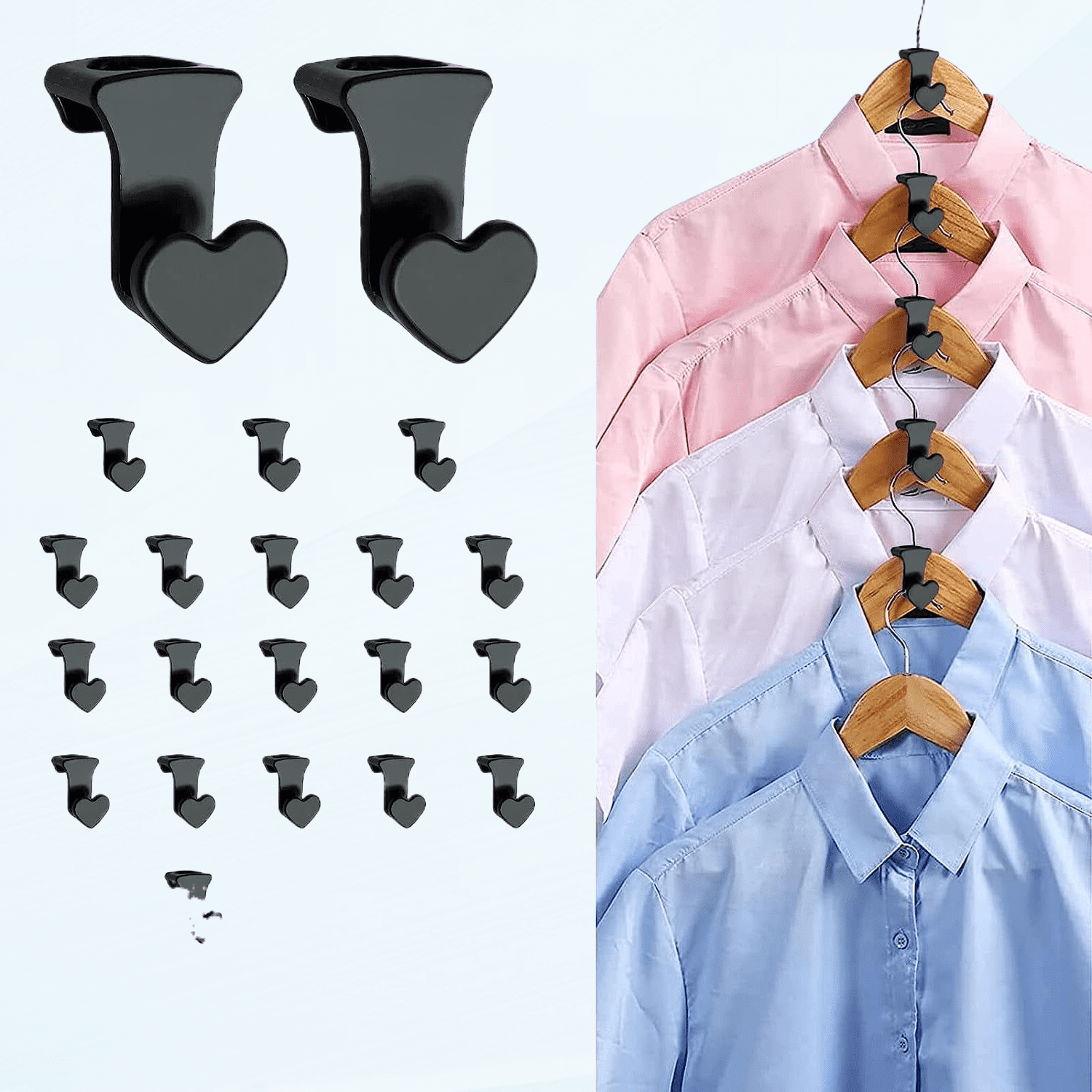 Closet Space Savers for Hangers, 30PCS Clothes Hanger Connector Hooks ...