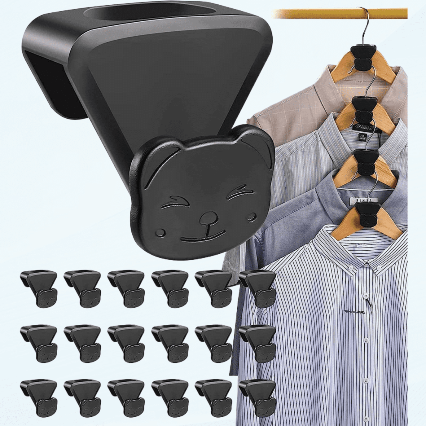 Closet Space Saving Hanger Hooks 18 Pack Heavy Duty, Triple Cascading ...