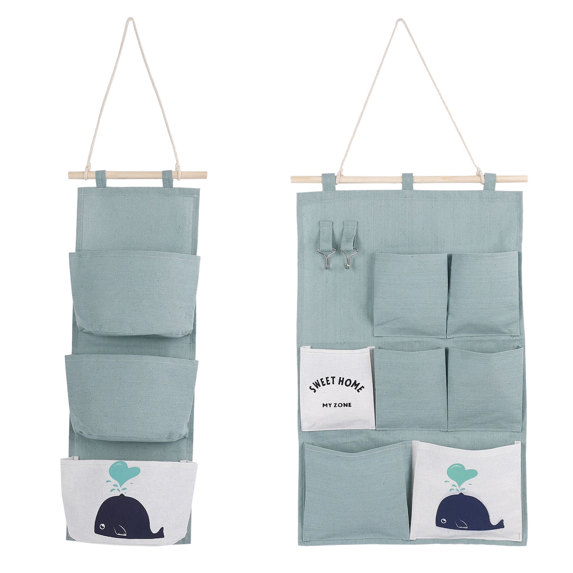 Closet Storage Bag 2 Size Wall Hanging Linen Fabric Over the Door ...