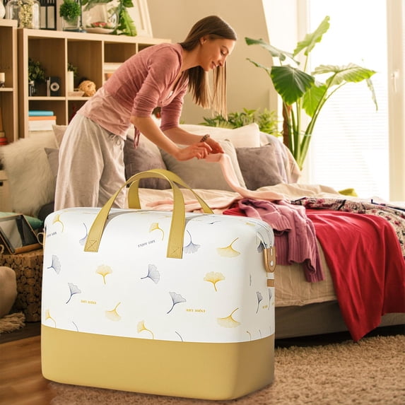 Closet Storage Bag with Compartments - Large Capacity Garment Organizer ...
