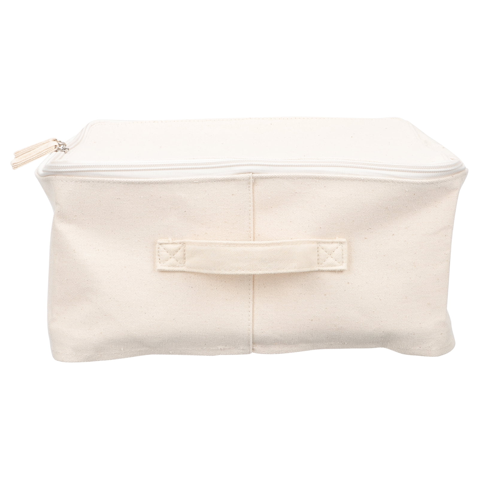SOPOTUTU Beige Cotton Storage Box with Lid, Multipurpose Organizer ...