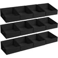 Closet Storage Bins 12 Pack – Fabric Storage Baskets with Handles ...