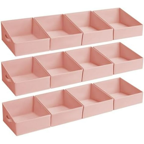 Closet Storage Bins 12 Pack - Fabric Storage Baskets for Shelves ...