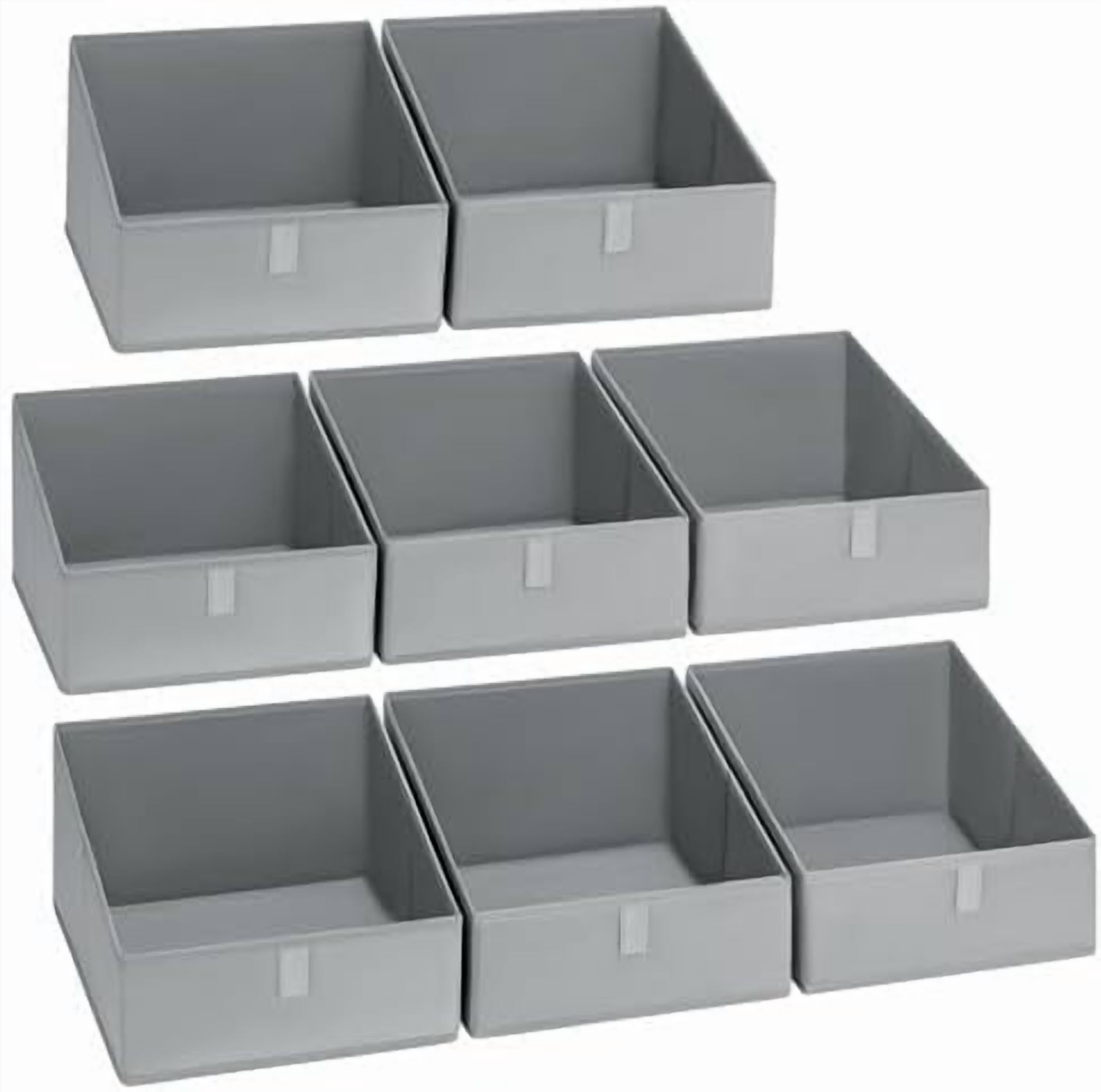 Closet Storage Bins 8 Pack - Fabric Trapezoid Closet Organizer Bin ...