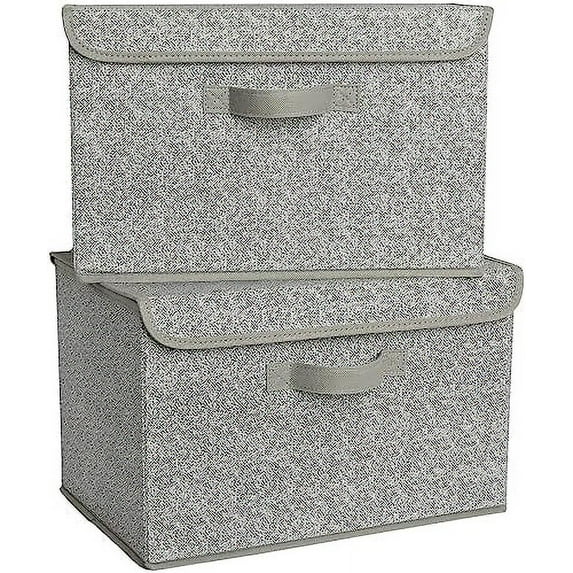 Closet Storage Bins, Storage Boxes with Lids, Clothes Organizing Bins ...