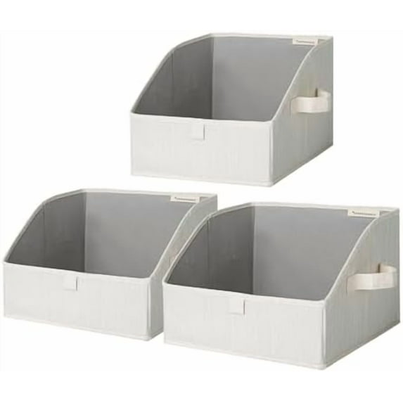 Closet Storage Bins, Trapezoid Organizer Box for Shelves, Fabric ...
