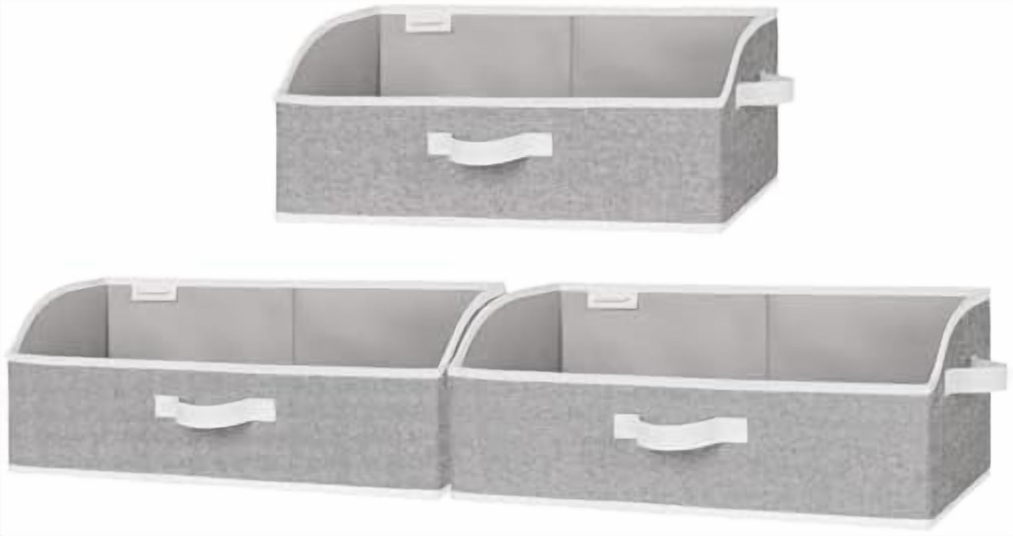 Closet Storage Bins, Trapezoid Organizer Box for Shelves, Fabric ...