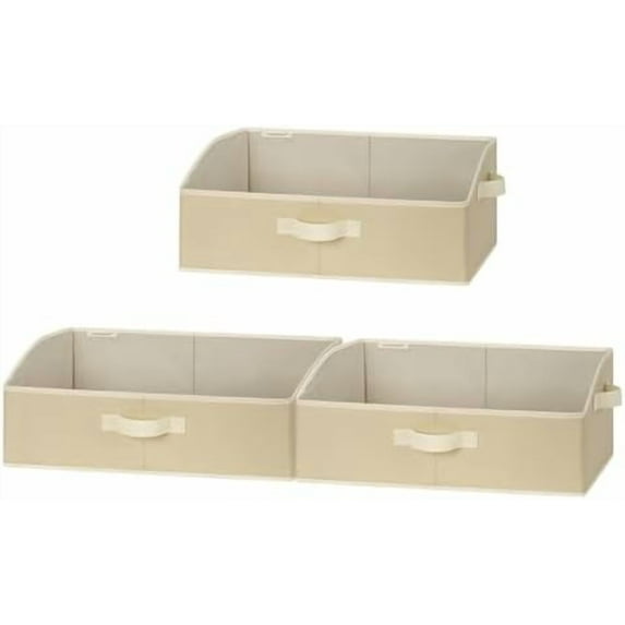Closet Storage Bins, Trapezoid Organizer Box for Shelves, Fabric ...