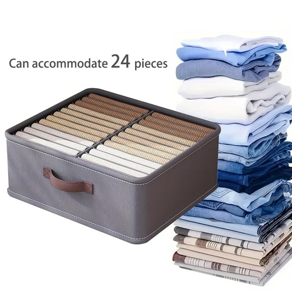 Closet Storage Box for Pants Shirts, Wardrobe Clothes Organizer with ...