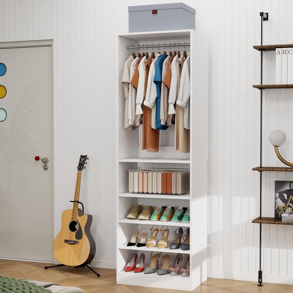 Closet System, 2FT Closet Organizer System with Adjustable Shelves and ...