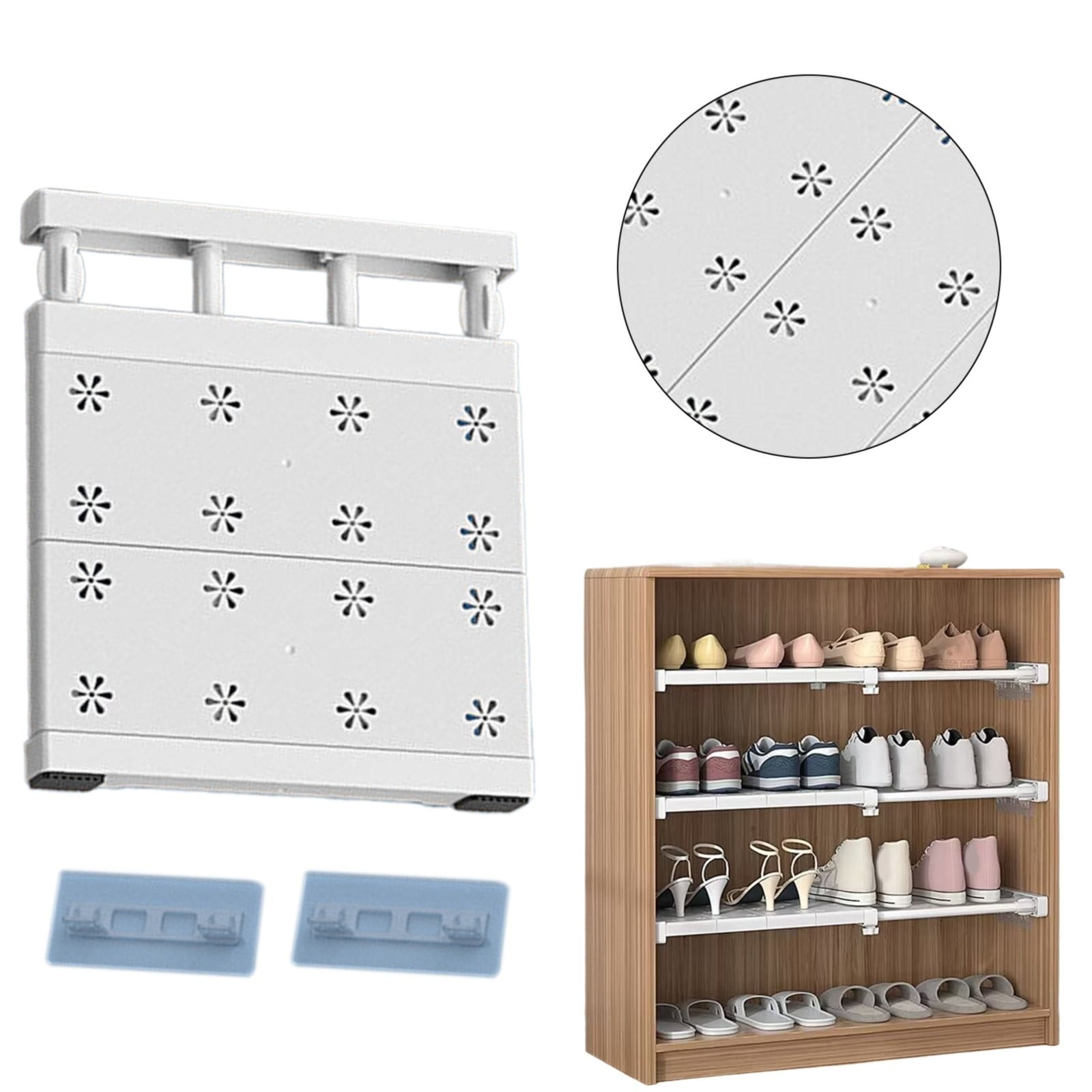 Closet Tension Shelf Expandable Metal Storage Rack Adjustable Organizer ...