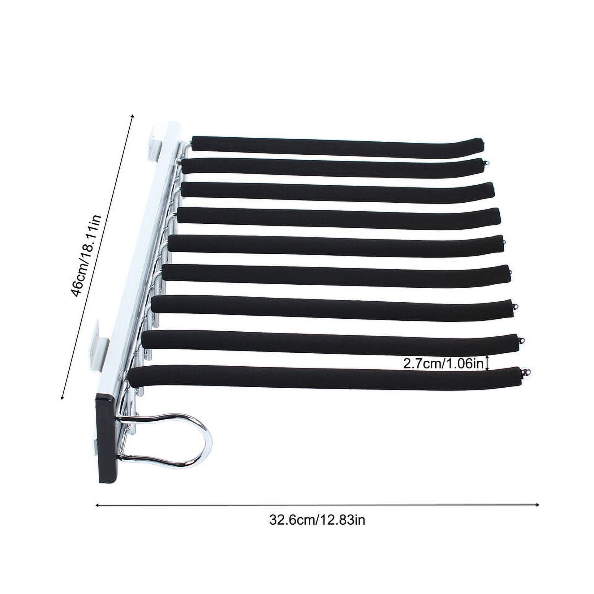 Closet Trousers Rack Wardrobe Hanger Pull Out Closet Pants Bar Stand 9 ...