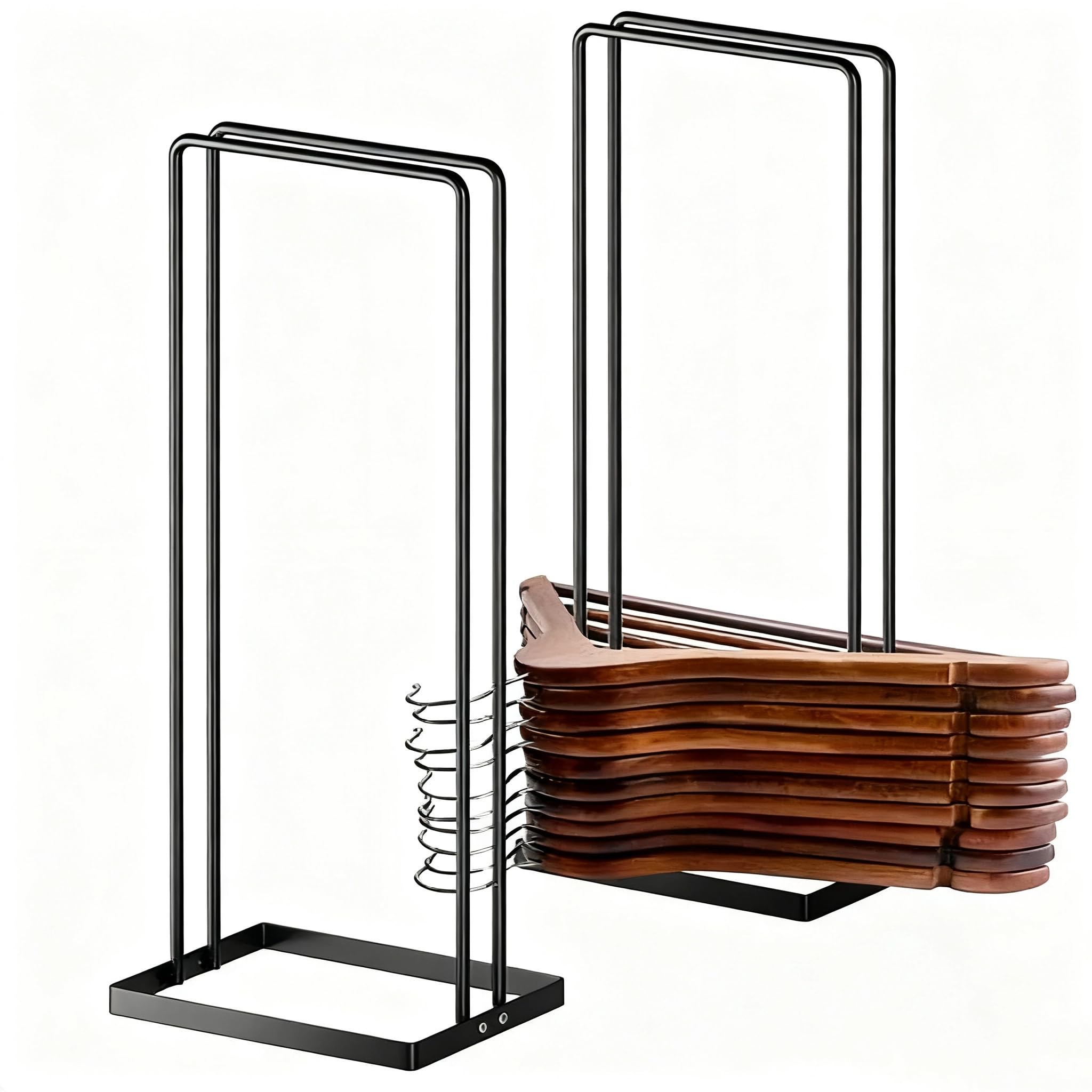 Closet hanger organizer 2 pack, sturdy hanger stacker for laundry room ...