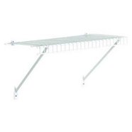 Rubbermaid 3' x 12" Steel White Linen Shelf Kit. Holds up to 10 lbs ...