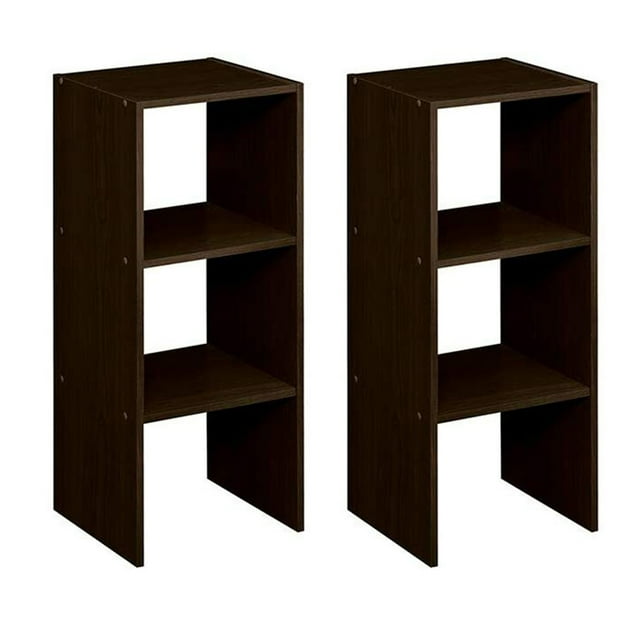 ClosetMaid Decorative Home Stackable 2-Cube Organizer Storage, Espresso ...