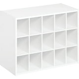 "ClosetMaid White 15 Cube Stackable Organizer, Durable Laminate, 19-3/8 ...