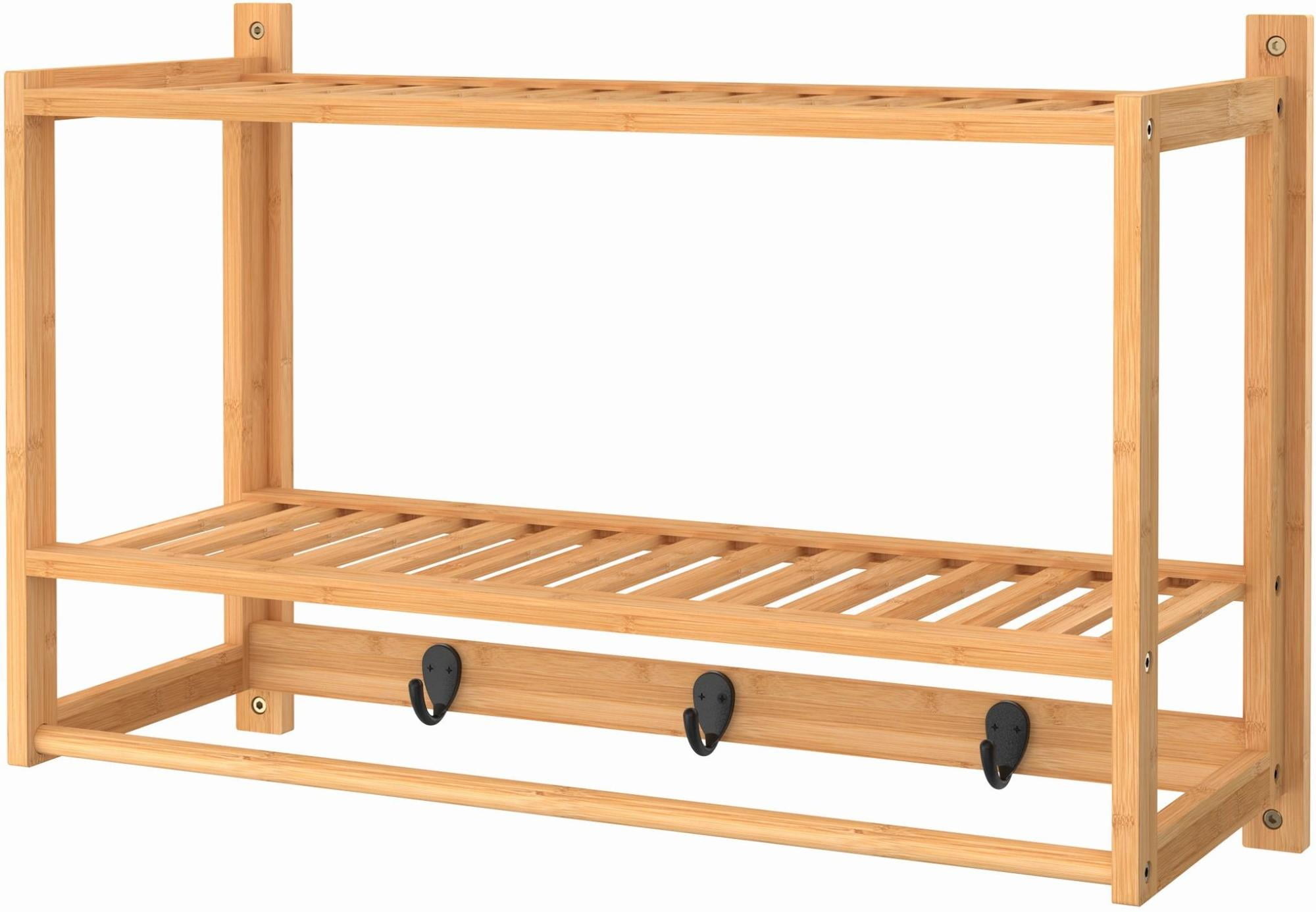 Closetmaid 10000-02529 Bamboo 24" Wide Wall Mounted Display Shelf ...