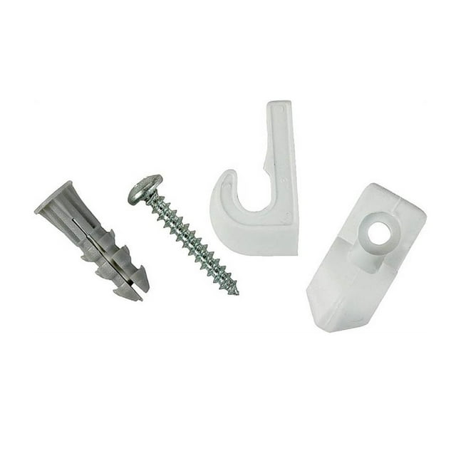 Closetmaid 7546 Down/Solid Concrete Wall Clip, Resin, White - Walmart.com