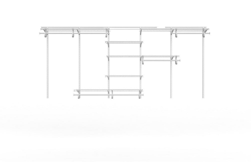 Closetmaid Shelftrack Adjustable Steel Wire Closet Organizer Kit, 7-10 ...