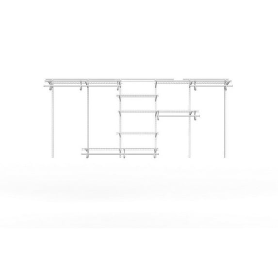 Closetmaid Shelftrack Adjustable Steel Wire Closet Organizer Kit, 7-10 ...