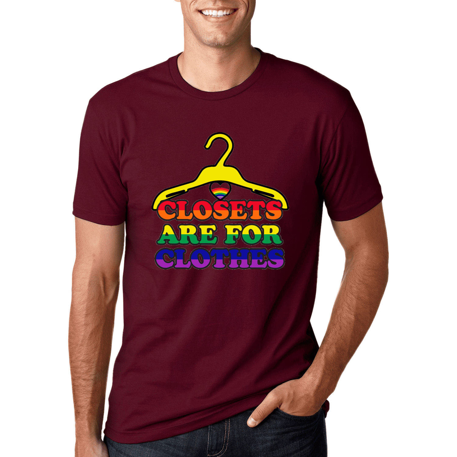 Closets Are For Clothes Gay Lesbian LGBT Pride Graphic T-Shirt ...