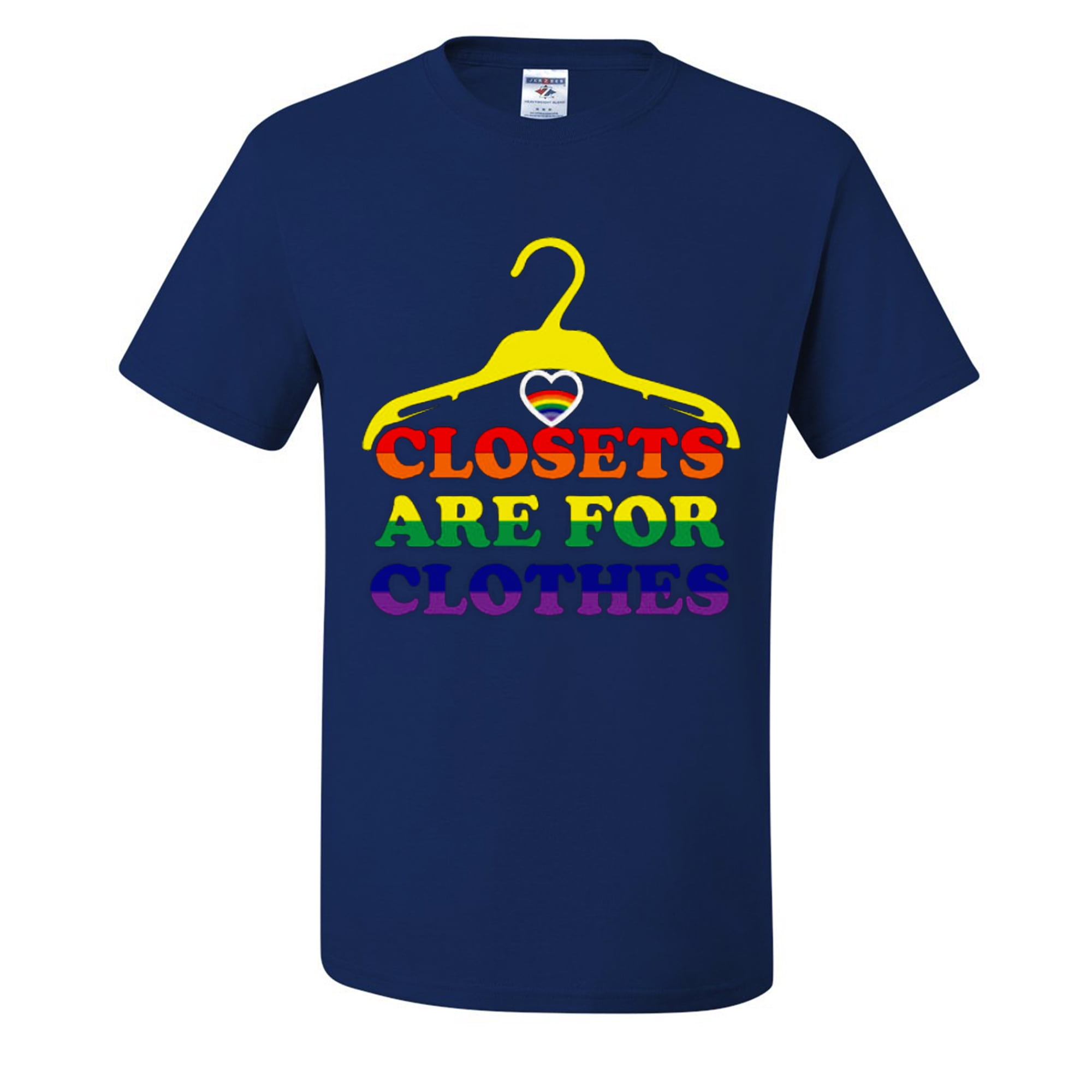 Closets Are For Clothes LGBT Rainbow Pride Mens T-shirts , Royal Blue ...
