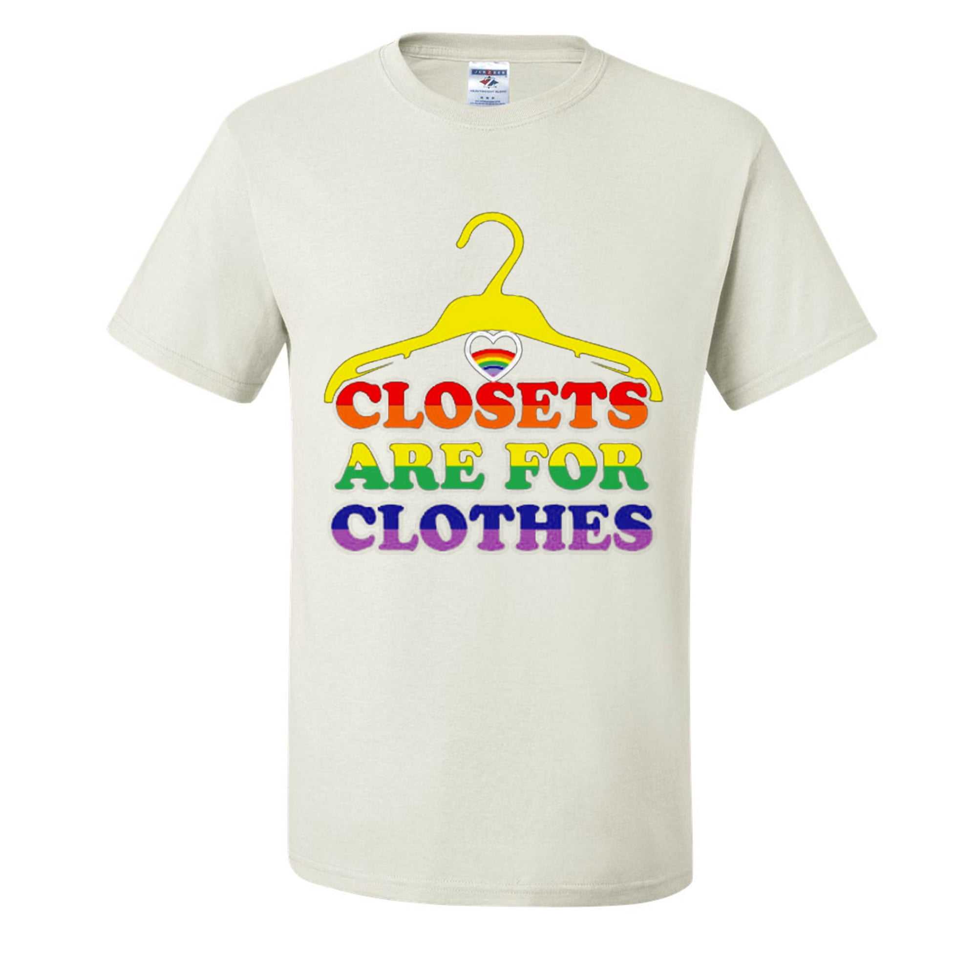 Closets Are For Clothes LGBT Rainbow Pride Mens T-shirts , White ...