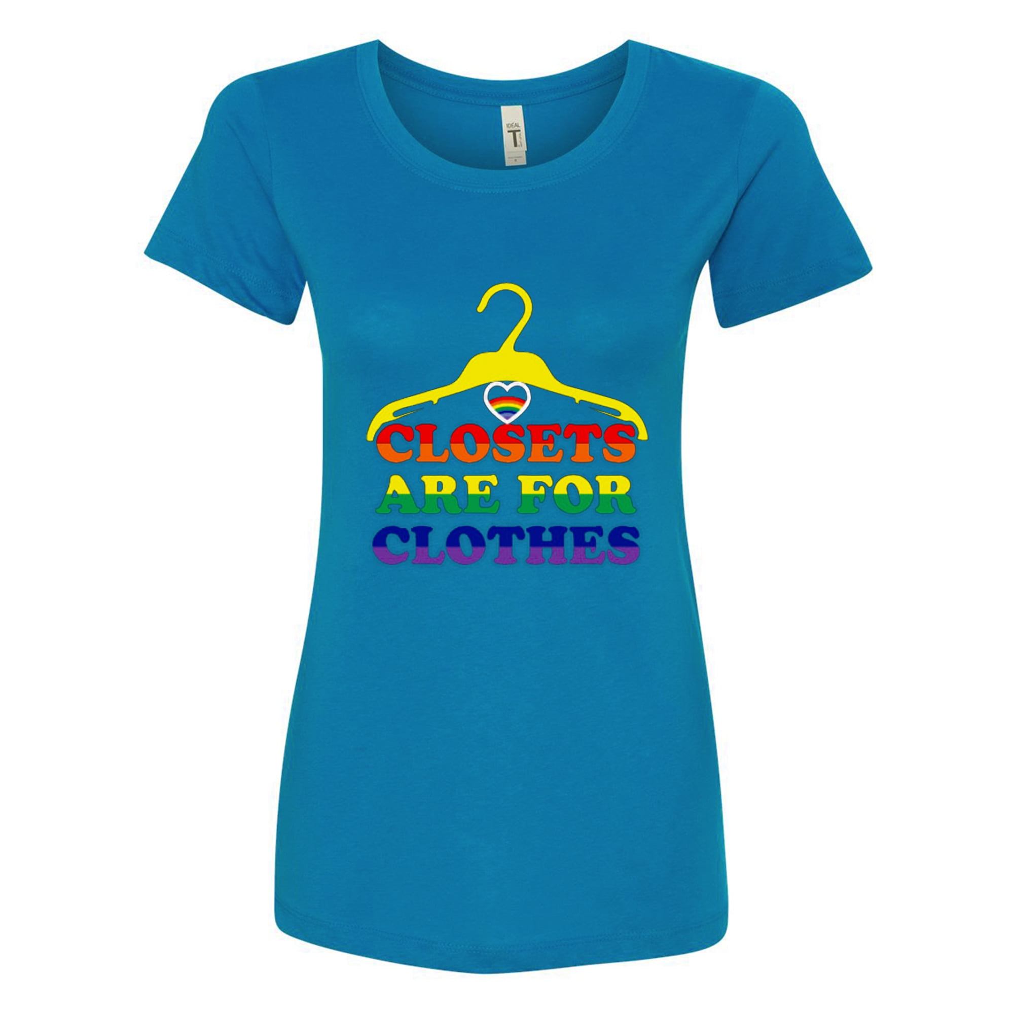Closets Are For Clothes LGBT Rainbow Pride Womens T-shirts Fit ...